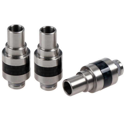 Stepped Style Stainless Steel & Carbon Fibre Wide Bore Drip Tip (CF004 ...